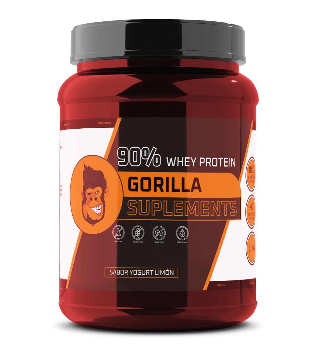 Whey protein 90% (2kg) - Gorilla Supplements - Gorilla Health Club